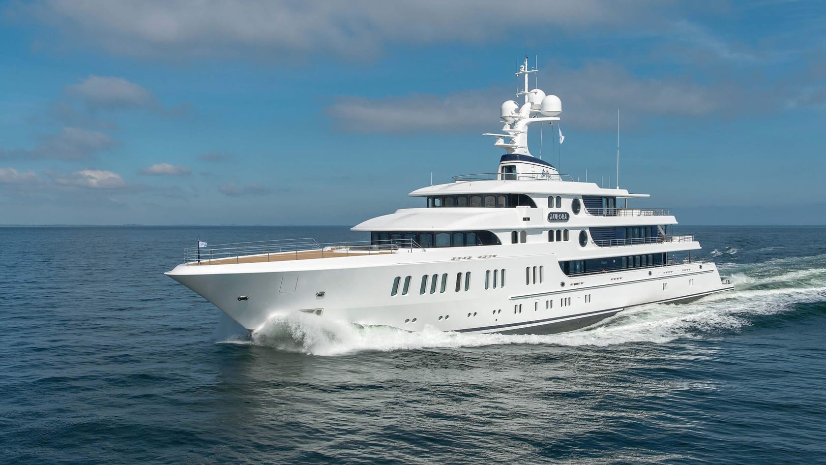 Custom-built large luxury yacht Aurora